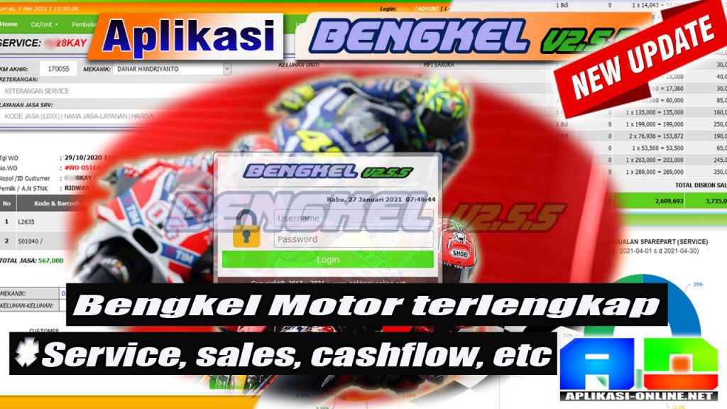 Aplikasi Bengkel Motor online | Aplikasi-Online.Net